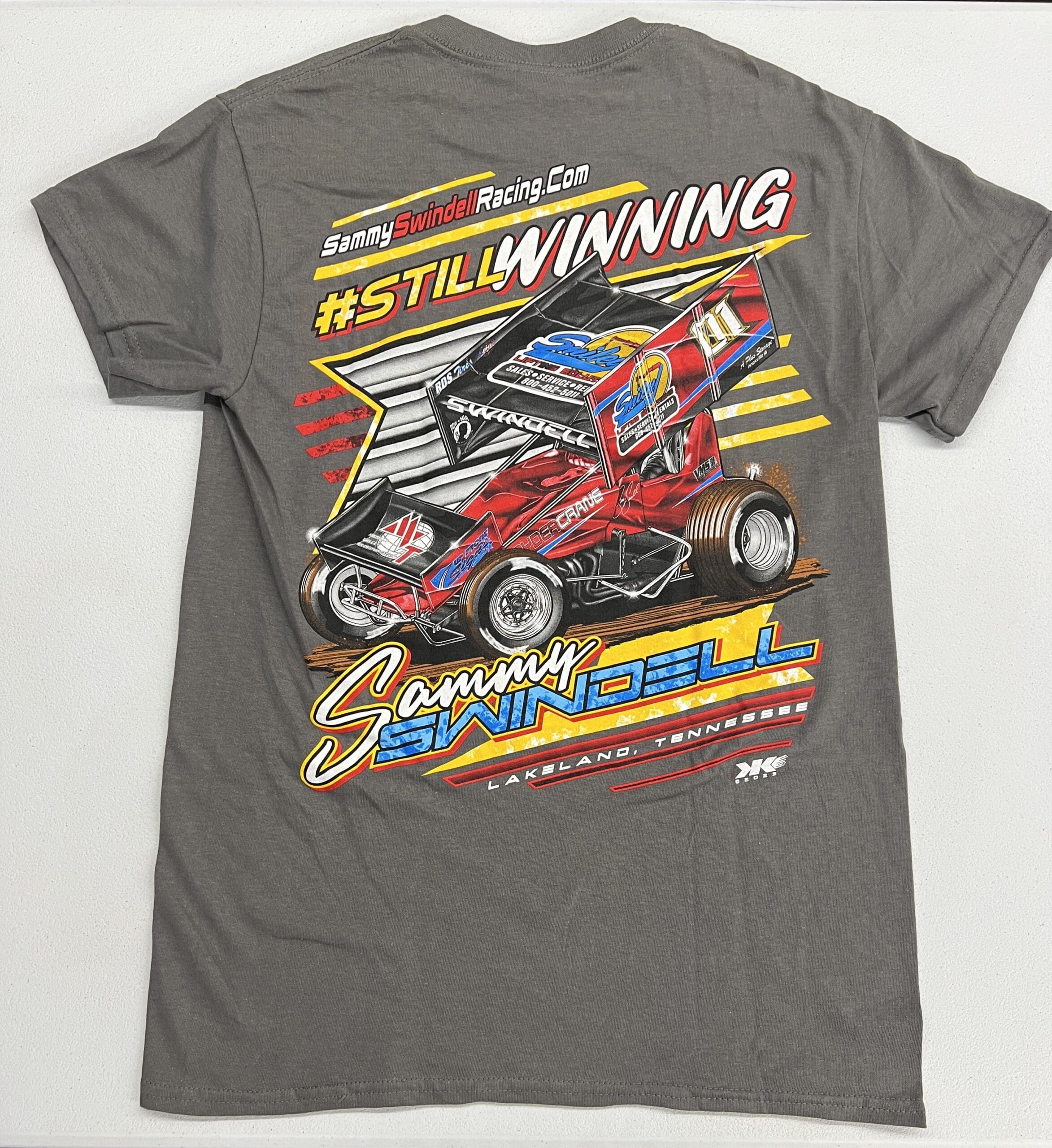 T-Shirt 01 Sprint Car Grey | Sammy Swindell Racing