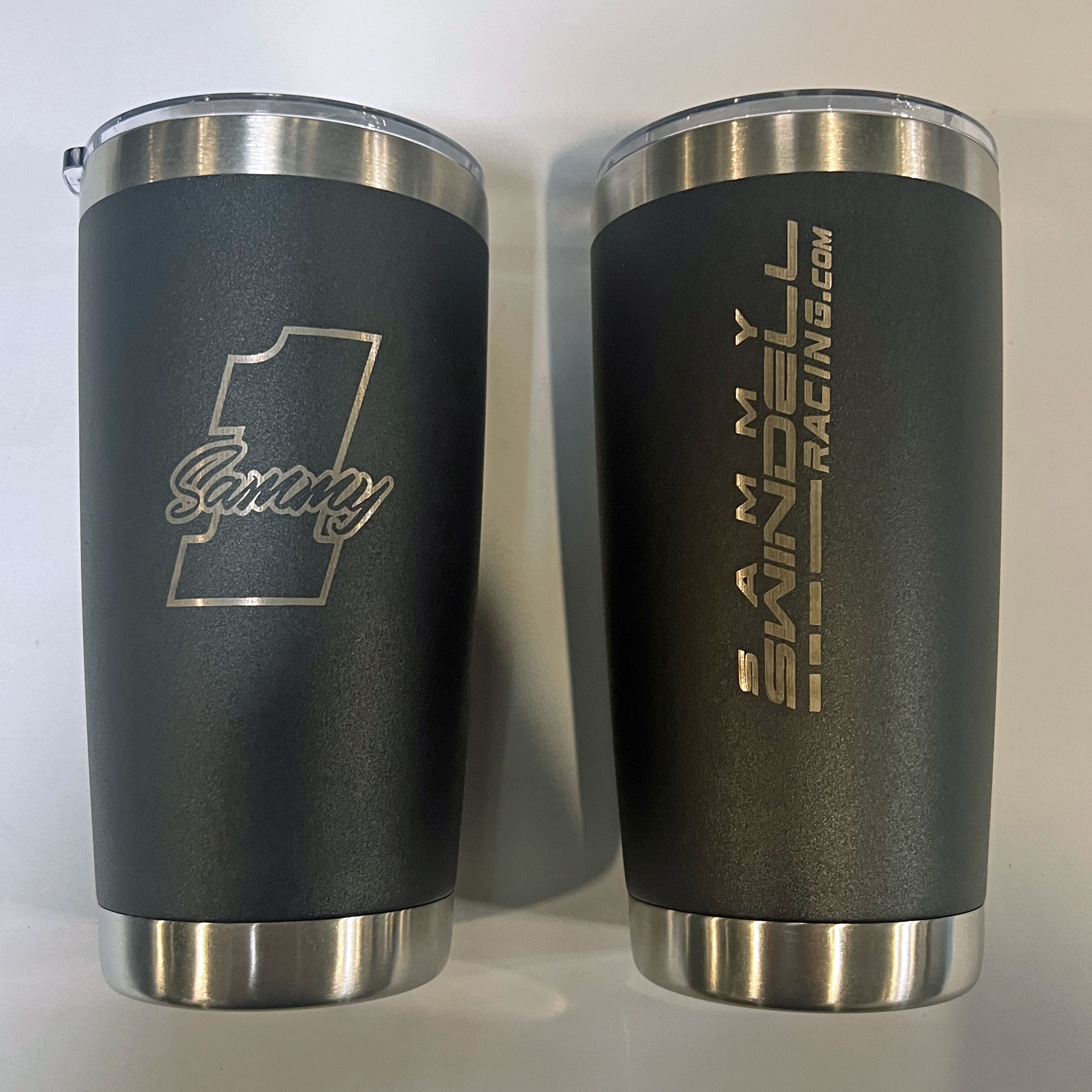 Sammy #1 20 oz. Tumbler Black | Sammy Swindell Racing